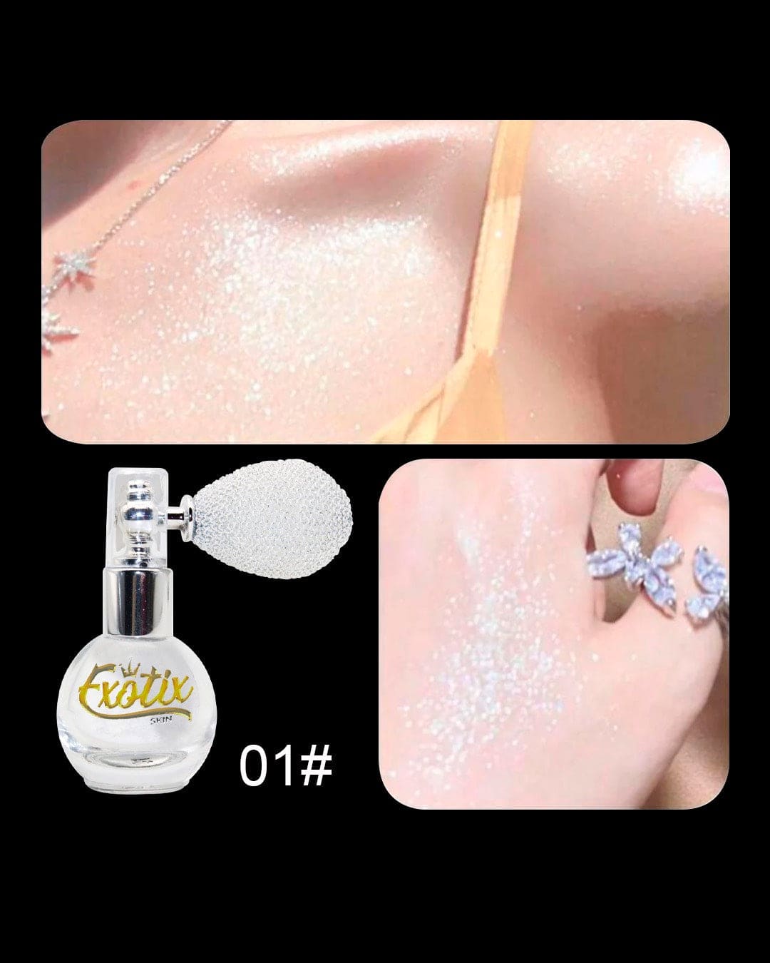 Ultra bright bling powder shiny full body skin glitter sparkly white ...